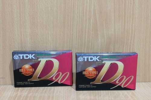 Аудиокассета кассета TDK D90 / 90мин новая в пленк