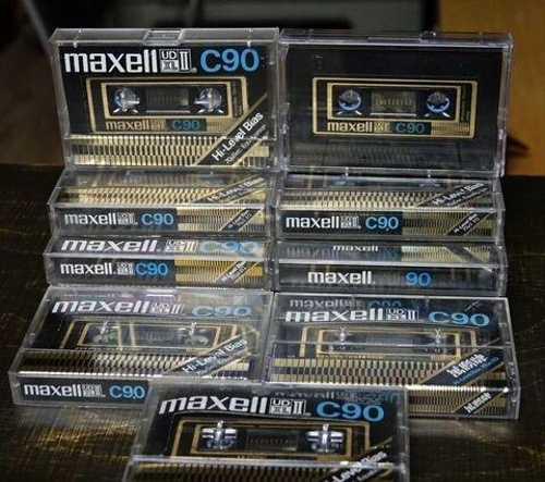 Аудиокассеты Золотой Maxell Chrome с записью Japan