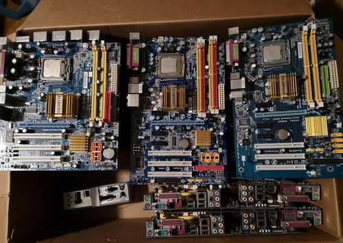 20 LGA775 материнок + 17 процессоров + 15 кулеров