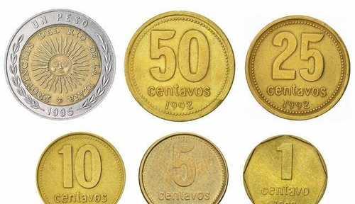 Монеты Аргентины и Словении