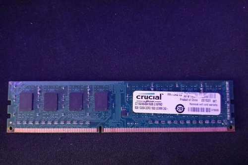 Оперативная память Crucial ddr3 8 gb 1600