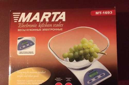 Весы кухонные электронные marta MT-1693