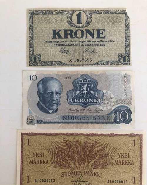 Раритетные банкноты Скандинавии