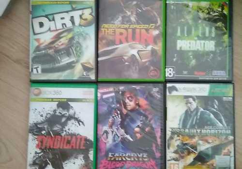 Xbox360 игры far cry,syndicate, dirt 3