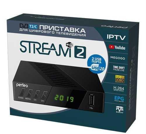TV приставка DVB-T2 Perfeo Stream 2 (новая)