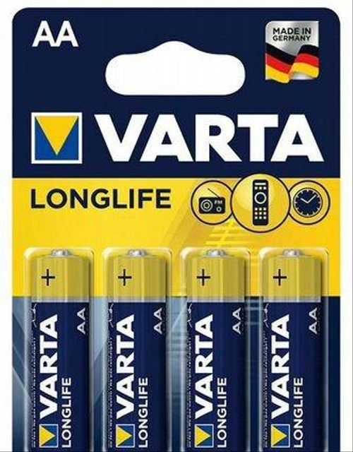 Батарейка LR6 Varta longlife AA BL4 Alkaline 1.5V