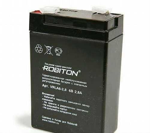 Аккумулятор кислотный vrla 6V 2,8Ah Robiton