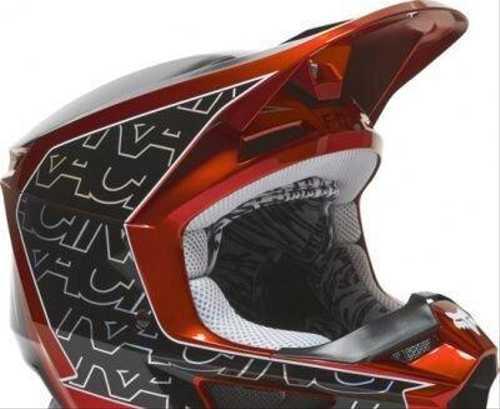 Мотошлем Fox V1 Peril Helmet (Flow Red,2022)