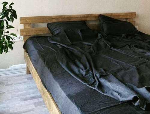 Кровать двухспальная деревянная из сосны