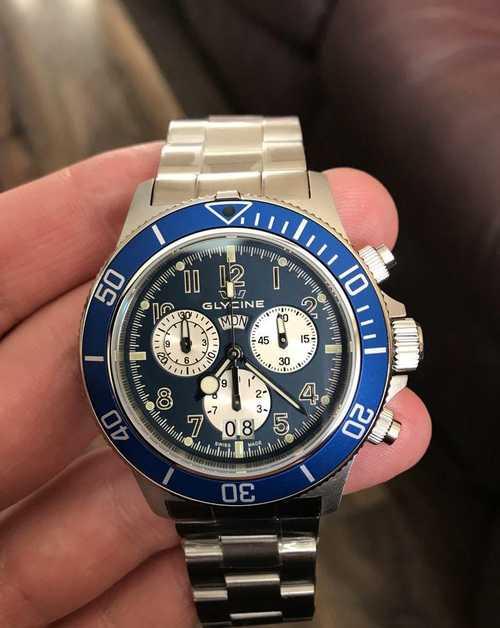Новые мужские часы Glycine Combat SUB. Швейцария