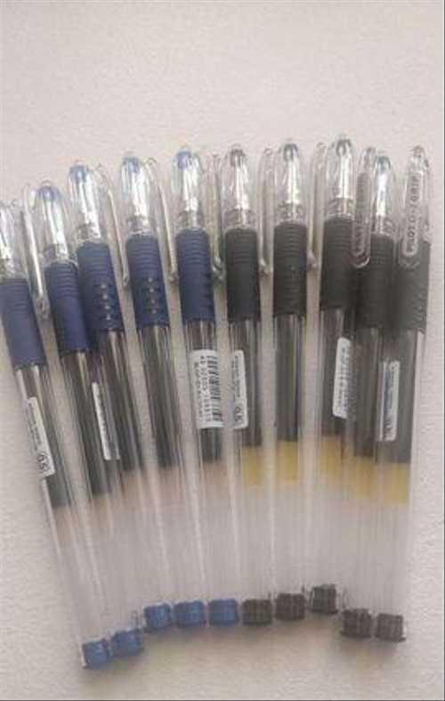 Ручка гелевая Pilot G-1-grip черная / синяя (толщи