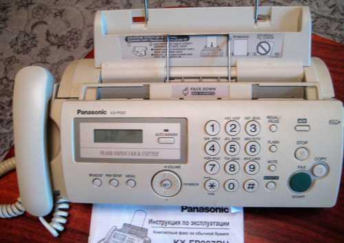 Телефон-факс Панасоник на обычной бумаге с автоотв