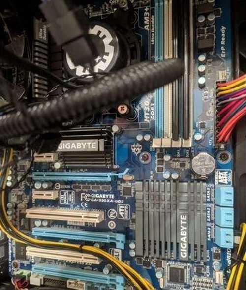 AMD FX8300+Материнская плата+Водяное охлаждение