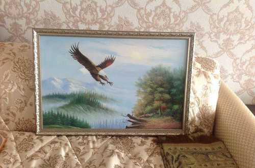 Картина маслом "Полет орла"