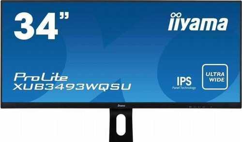 Монитор iiyama ProLite XUB3493wqsu-B1 34", черный