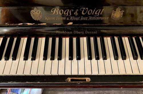 Антикварное пианино Bogs & Voigt