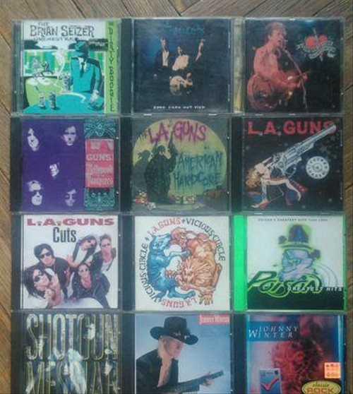 CD диски L.A.Guns,Stray Cats,Poison,J.Winter фирма