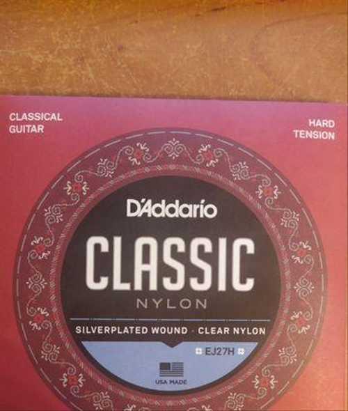 D'Addario classic nylon EJ27H hard tension