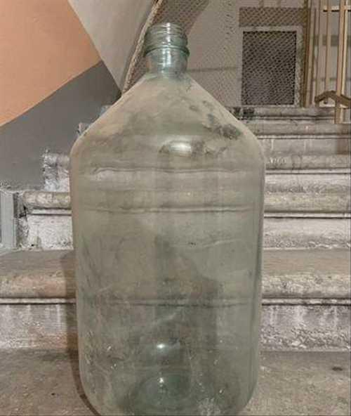 Бутылка, бутыль стеклянная 20 литров