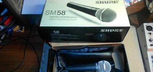 Кардиоидный микрофон shure SM-58 (новый)