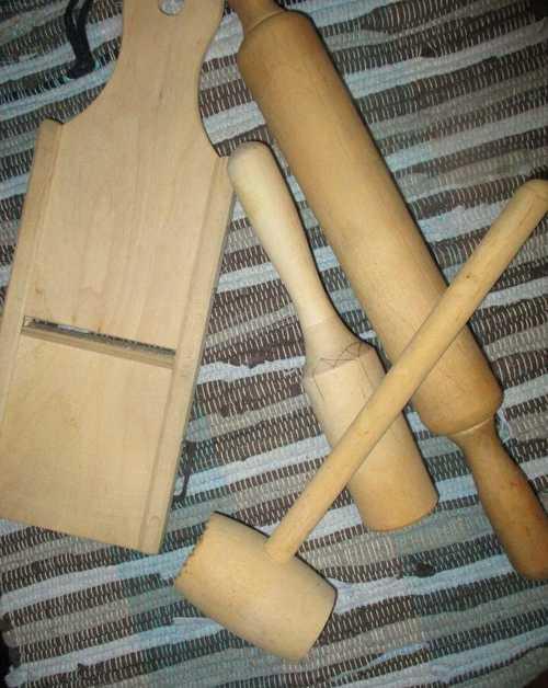 Скалки, толкушки, лопатки и пр. деревянные пакетом