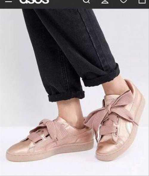 Кроссовки Puma Suede Heart 38 размер розовые