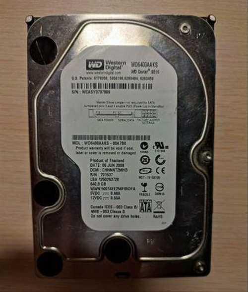 HDD 3.5 SATA WD WD6400aaks 640Gb