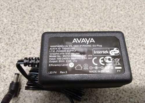 Avaya 1600pwreu 5v pa-1600 Адаптер питания 5в