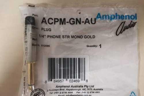 Amphenol acpm-GN-AU mono jack 6,5 мм