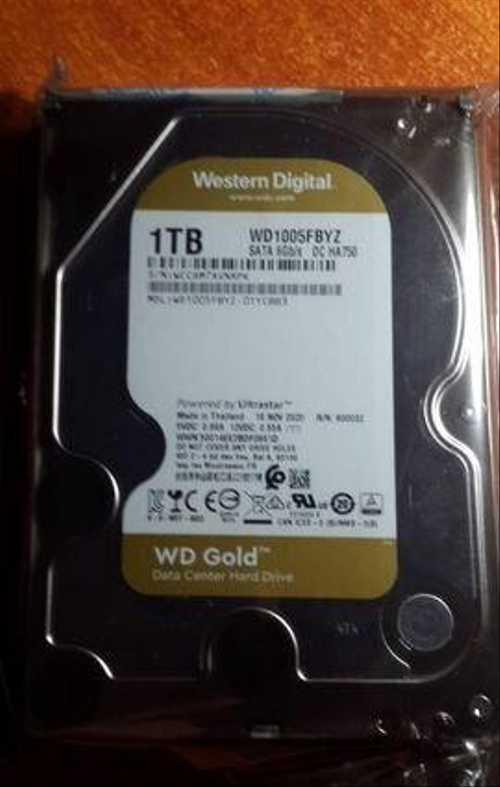 Жесткий диск WD Gold WD1005fbyz 1тб 3.5"