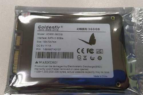 Твердотельный накопитель SSD 360Gb 2.5" Новый
