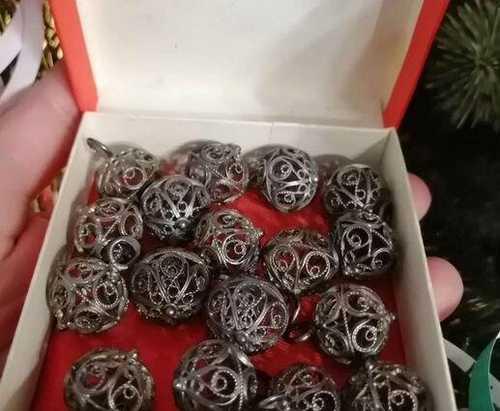 Пуговицы 84 проба серебро царская Россия