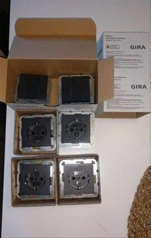 Розетки и выключатели Gira E3 (Антрацит)