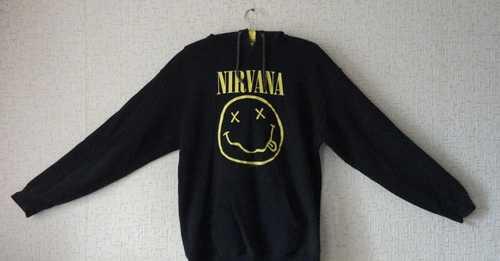 Nirvana Smiley Face Corporate Rock Hoodie 90ые