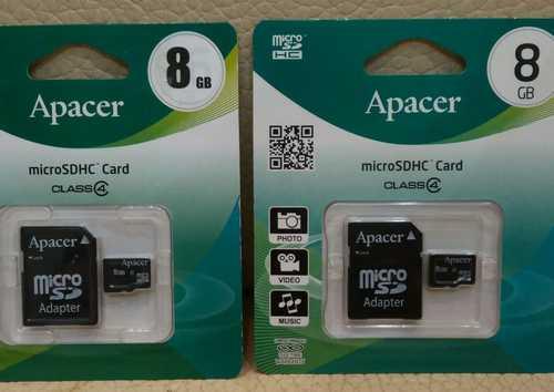 Карта памяти micro sdhc Apacer 8Гб 4 класс