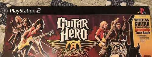 Guitar hero Aerosmith PS2 (гитара+игра+адаптер)