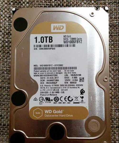 Жесткий диск WD Gold 1TB WD1005fbyz №1