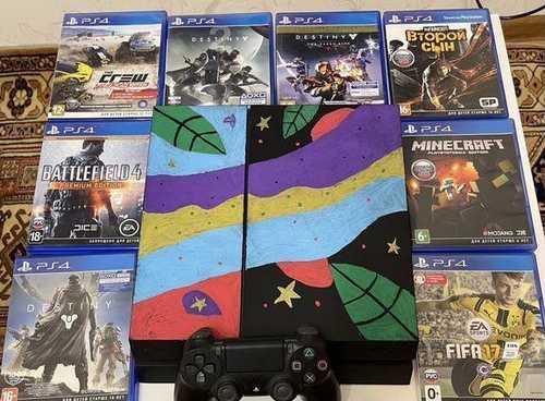 Sony Playstation 4 500 гб + 8 игр