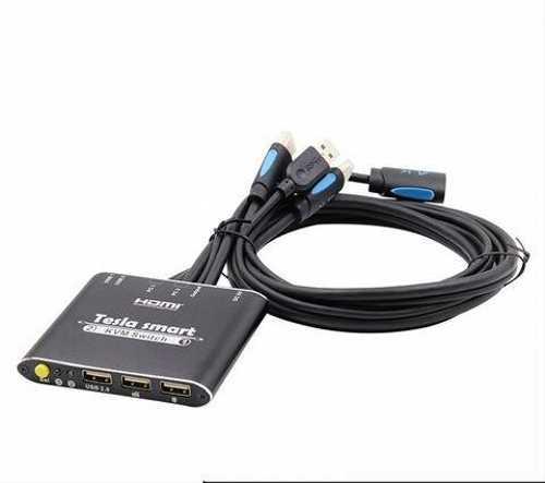 Switch 2x1 4K hdmi кабельный KVM переключатель + u