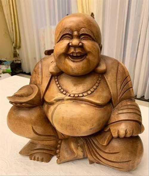 Скульптура из дерева - Будда смеющийся