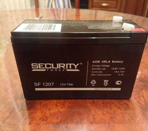 Аккумулятор security SF 1207 12V
