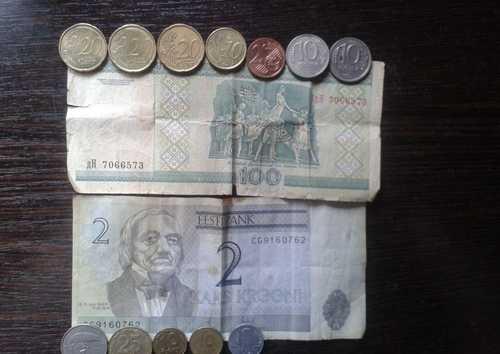 Монеты и банкноты разных стран и годов