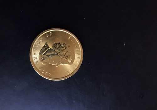 Золотая инвестиционная монета Кленовый лист канадс