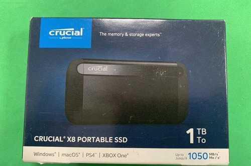 Crucial X8 Portable SSD 1tb 1050mbs NEW нал/безнал