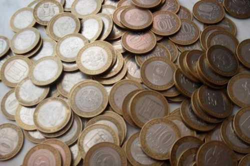 10 рублевые биметаллические монеты