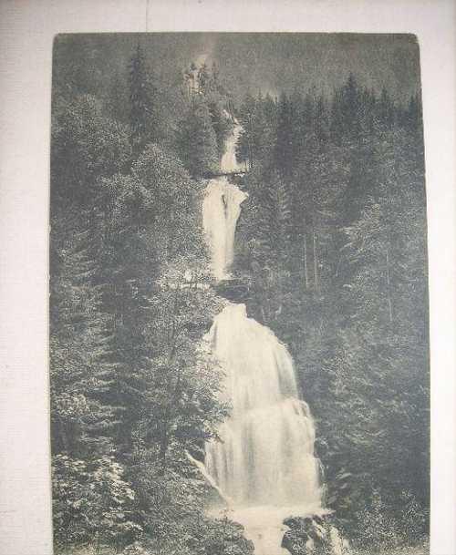 Открытка водопад Гисбах в Бриенц, Швецария