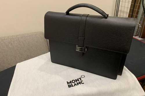 Мужской кожаный портфель Montblanc новый
