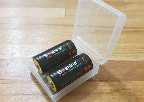 Аккумуляторные батареи Soshine 2шт 16340 3v 600mAh