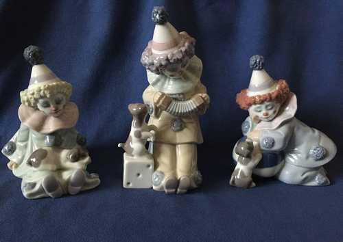 Lladro фарфоровая статуэтка "Клоун и щенок"