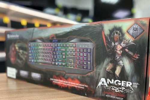Клавиатура + мышь + коврик Defender Anger MKP-019